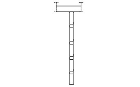 Side View Of Steel Structure In Detail Autocad Drawing Dwg File Cad File
