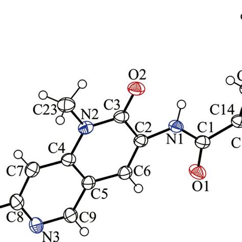 Asymmetric Unit Ortep View Of The Crystal Structure Of The Title
