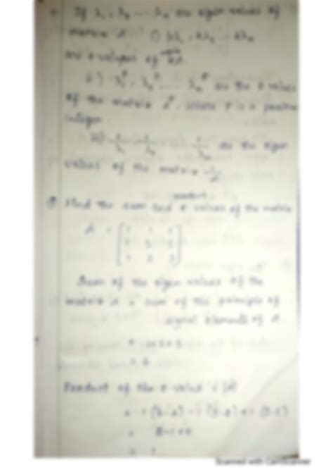 SOLUTION Properties Of Eigen Values And Eigen Vectors Studypool