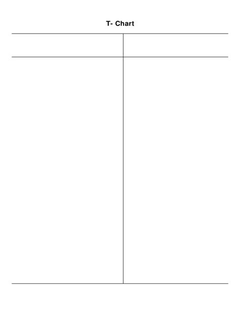 T Chart Template For Word Xfanzexpo Com