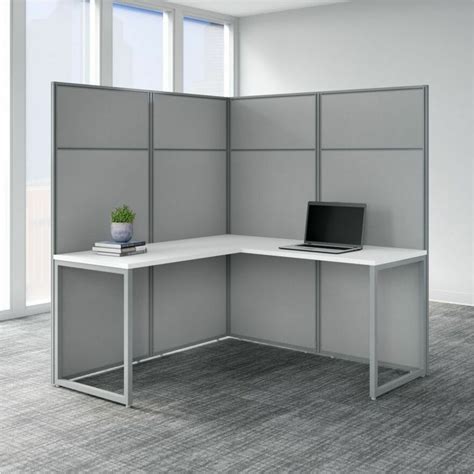 Bush Business Furniture Easy Office 60w L Shaped Cubicle Desk With File