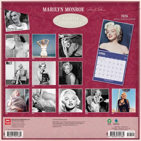 Marilyn Monroe 2026 Square Flap Foil 151549 De Museo