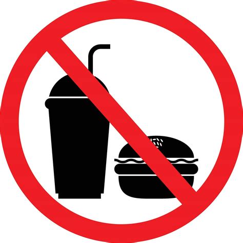 No Outside Food And Drinks Symbol Prohibition Sign Restriction Icon