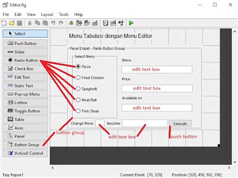 Membuat Menu Radio Button Di MATLAB KETUTRARE
