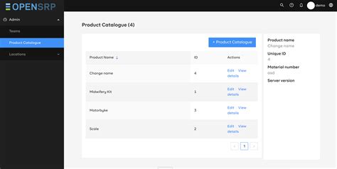 implement product catalogue admin page · issue 93 · onaio fhir web
