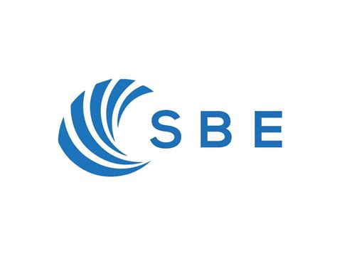 Sbe Letter Logo Design On White Background Sbe Creative Circle Letter