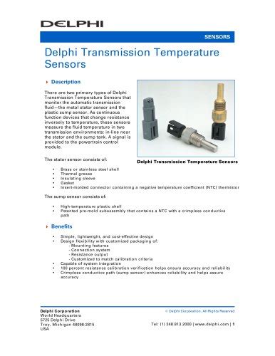 Tous Les Catalogues Et Fiches Techniques Pdf Delphi Power Train
