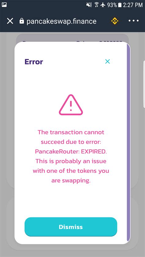 Expired Router Error How Do I Fix Suggestions R Pancakeswap