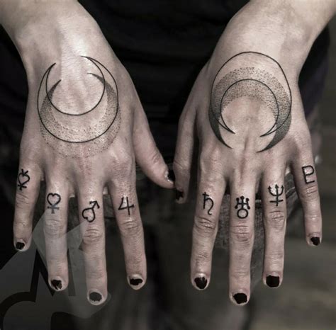 Simple Crescent Moon Finger Tattoo Simple Crescent Moon Finger Tattoo