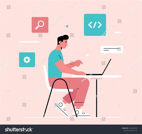 software engineer concept web design development stock vector royalty