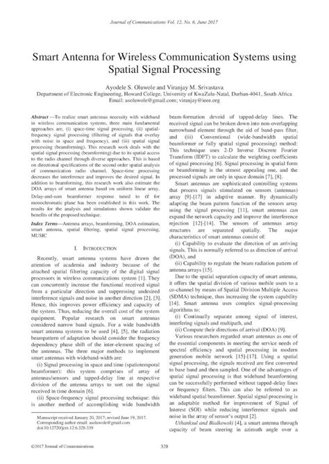 Pdf Smart Antenna For Wireless Communication Systems Using Smart Antenna Systems To Be Used