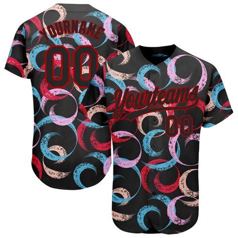 Custom Black Red 3d Pattern Design Abstract Grunge Art Authentic