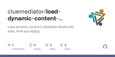 Github Cluemediatorload Dynamic Content Bootstrap Popup Php Load
