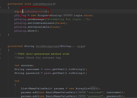 Java Error52 14 Error Cannot Find Symbol Method Onpreexecute