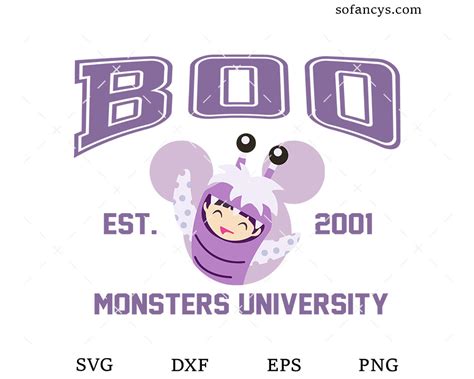 Disney Boo Monsters Inc Svg Dxf Eps Png Cut Files
