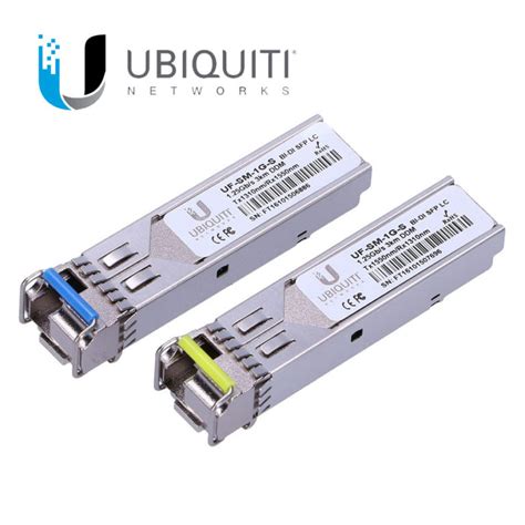 Pareja De Modulos Sfp De Fibra Ubiquiti Uf Sm 1g S 1 25 Gigabit 1000
