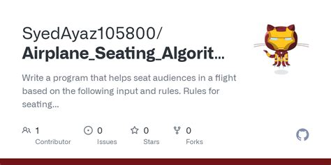 github syedayaz105800 airplane seating algorithm write a program