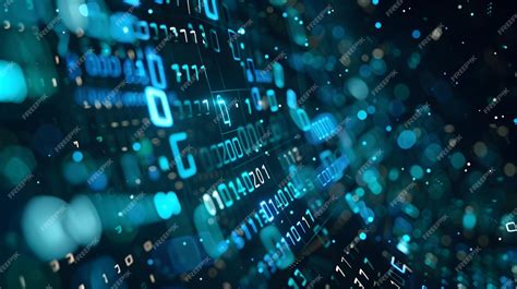 Premium Photo Binary Code Data Flow Visualization In Digital Art Style