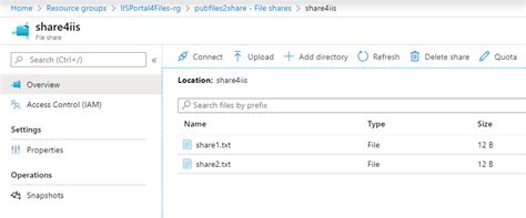 Use Azure File Share As Virtual Directory In Iis Azure Talk