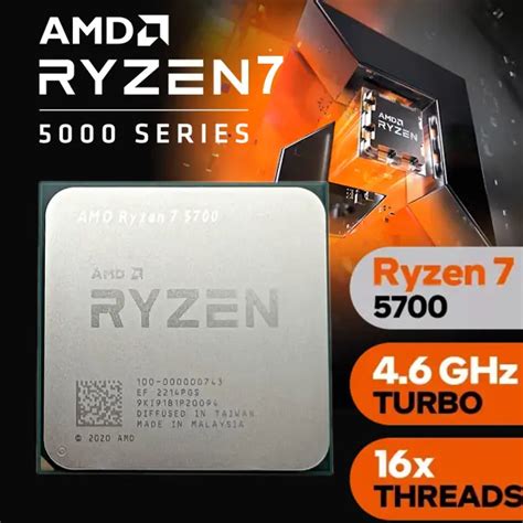 Cpu Amd Ryzen 7 5700 Desktop Processor 8 Cores 16 Threads