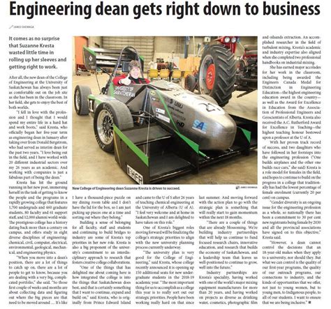 Meet Our New Dean Of The College Of Usask Engineering