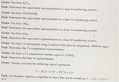 Solved Given You Have 4c716 Find Determine The Equivalent