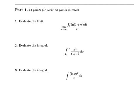 Solved Part 1 4 Points For Each 20 Points In Total 1