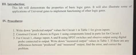 solved eet130 digital systems i lab logic gates i