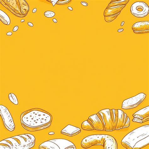 Horizontal Bread Background Premium Ai Generated Image