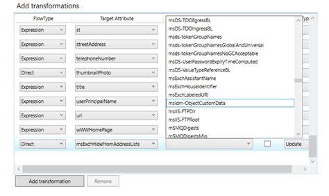 Can T Add MsExchHideFromAddressLists As Inbound Rule Source Cloud Computing SaaS