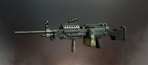 Artstation M249 U S Machine Gun [download Product] M249 Gun 3d M249 Model Hard Surface Model