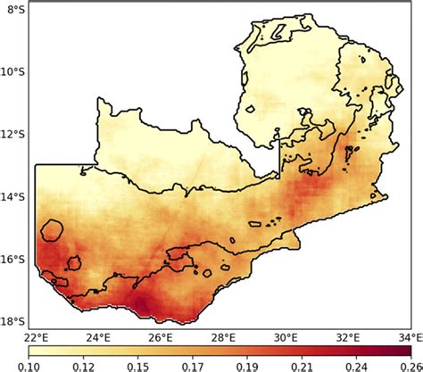 Coefficient Of Variation Of Annual Rainfall 2000 16 Scale Is The
