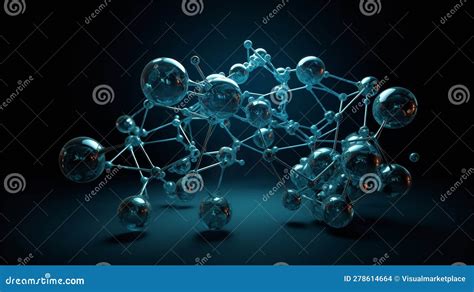 Abstract Image Of Molecular Structure In Biomedical Research Stock Illustration Illustration