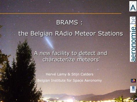 Brams The Belgian Radio Meteor Stations