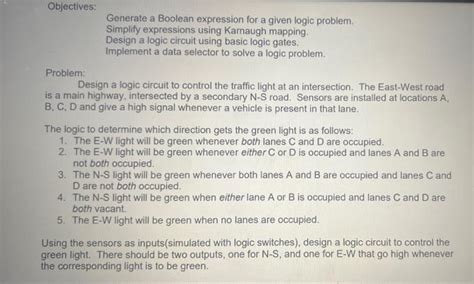 Solved Objectives Generate A Boolean Expression For A Given