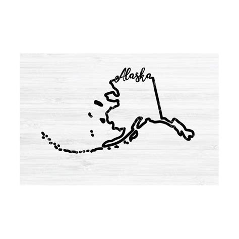 alaska outline svg file alaska cursive vector file alaska inspire