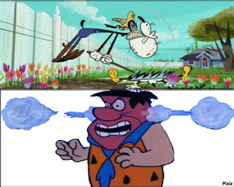 Fred Flintstone Is Angry At Goofy By Telecoeteco On Deviantart