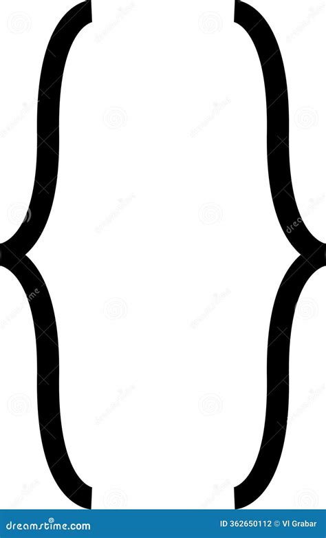 Curly Braces Double Symmetric Brackets Vector Typography Symbols Pair Frames For Punctuation