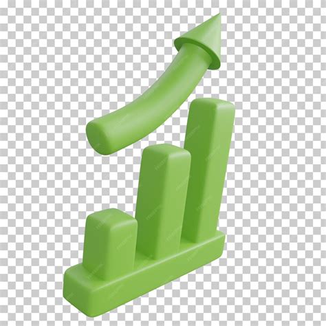 Premium Psd 3d Rendering Bar Graph Business Element