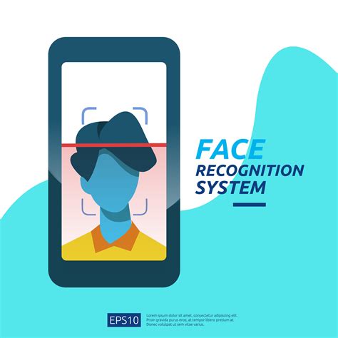 Face Recognition System Scanning On Smartphone 693823 Vector Art At