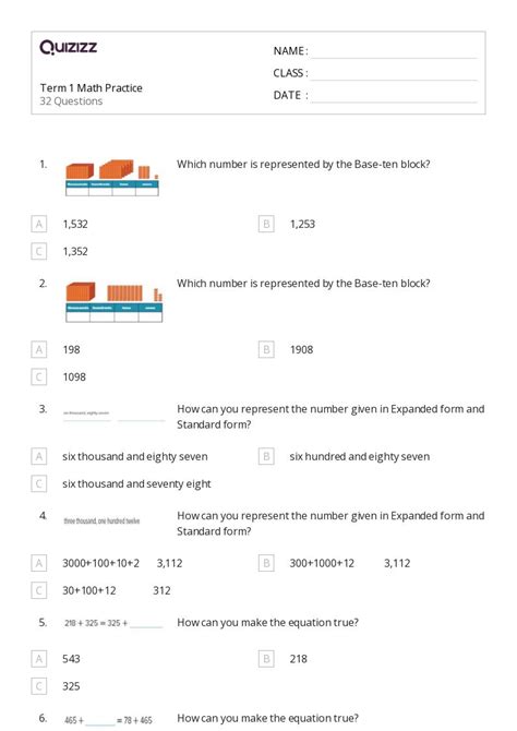 50 Multiplication And Partial Products Worksheets For 1st Class On Quizizz Free And Printable