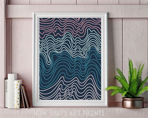 Abstract Wall Art Cool Tones Modern Wall Art Print Cool Abstract