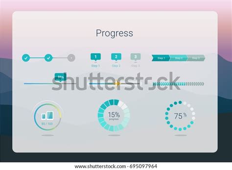 progress bar user interface design stock vector royalty free