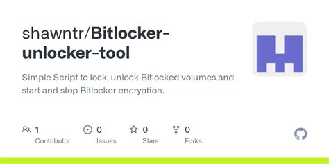 Github Shawntr Bitlocker Unlocker Tool Simple Script To Lock Unlock Bitlocked Volumes And