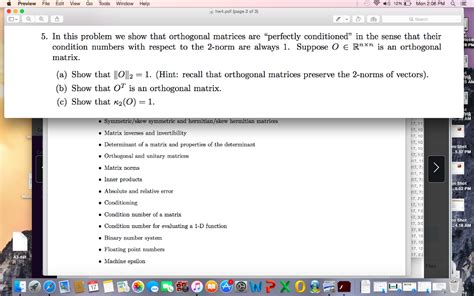 Solved In This Problem We Show That Orthogonal Matrices Are
