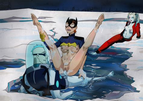 Rule 34 1boy 2girls Accurate Art Style Areolae Barbara Gordon