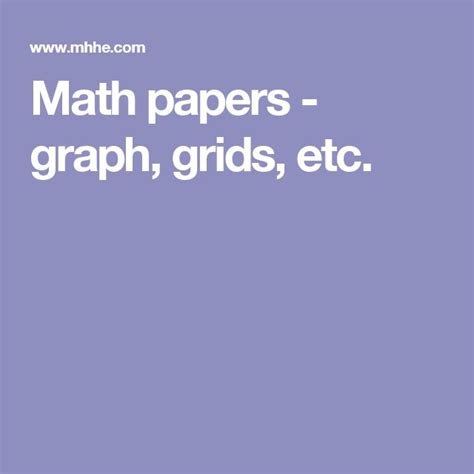 Math Papers Graph Grids Etc