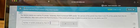 Solved Equations And Inequalitiessolving A Percent Mixture