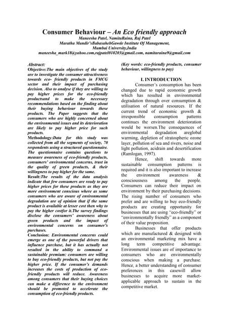 Green Consumer Behaviour Docx