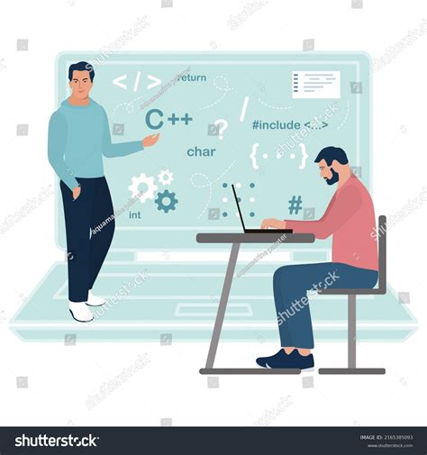 Vector Illustration Programming Languages Learning Software Stock
